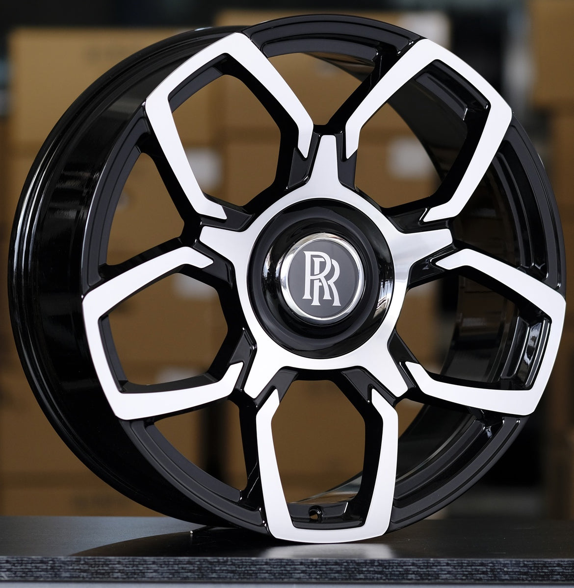 22” Rolls Royce Monoblock Forged Staggered Black Badge Wheels for Roll ...